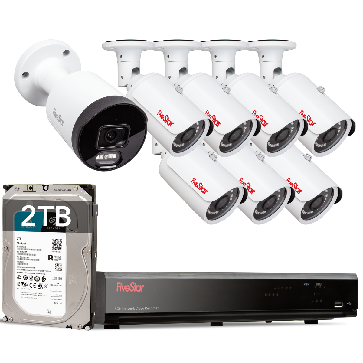 8 Channel Smart PoE Ultra-HD Security Camera System – FiveStar CCTV