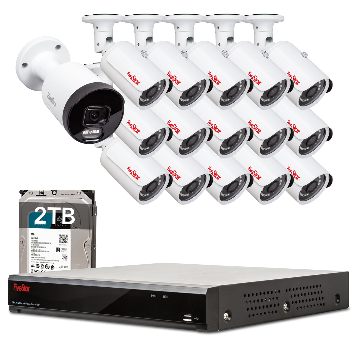 16 Channel Smart PoE Ultra-HD Security Camera System – FiveStar CCTV